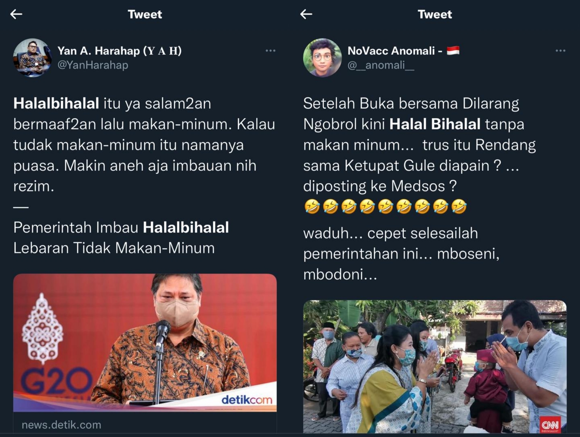 Pemerintah Bolehkan Halal bi Halal Tapi Tak Boleh Makan Minum, Ini Kata ...