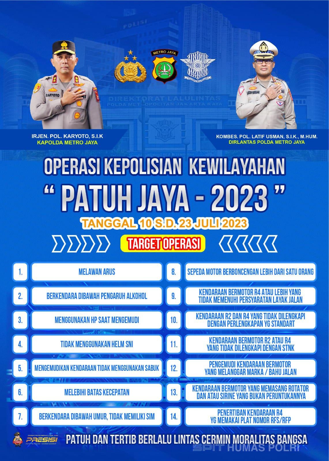 Ini 14 Pelanggaran yang Ditilang Polisi Saat Operasi Patuh Jaya 2023 ...